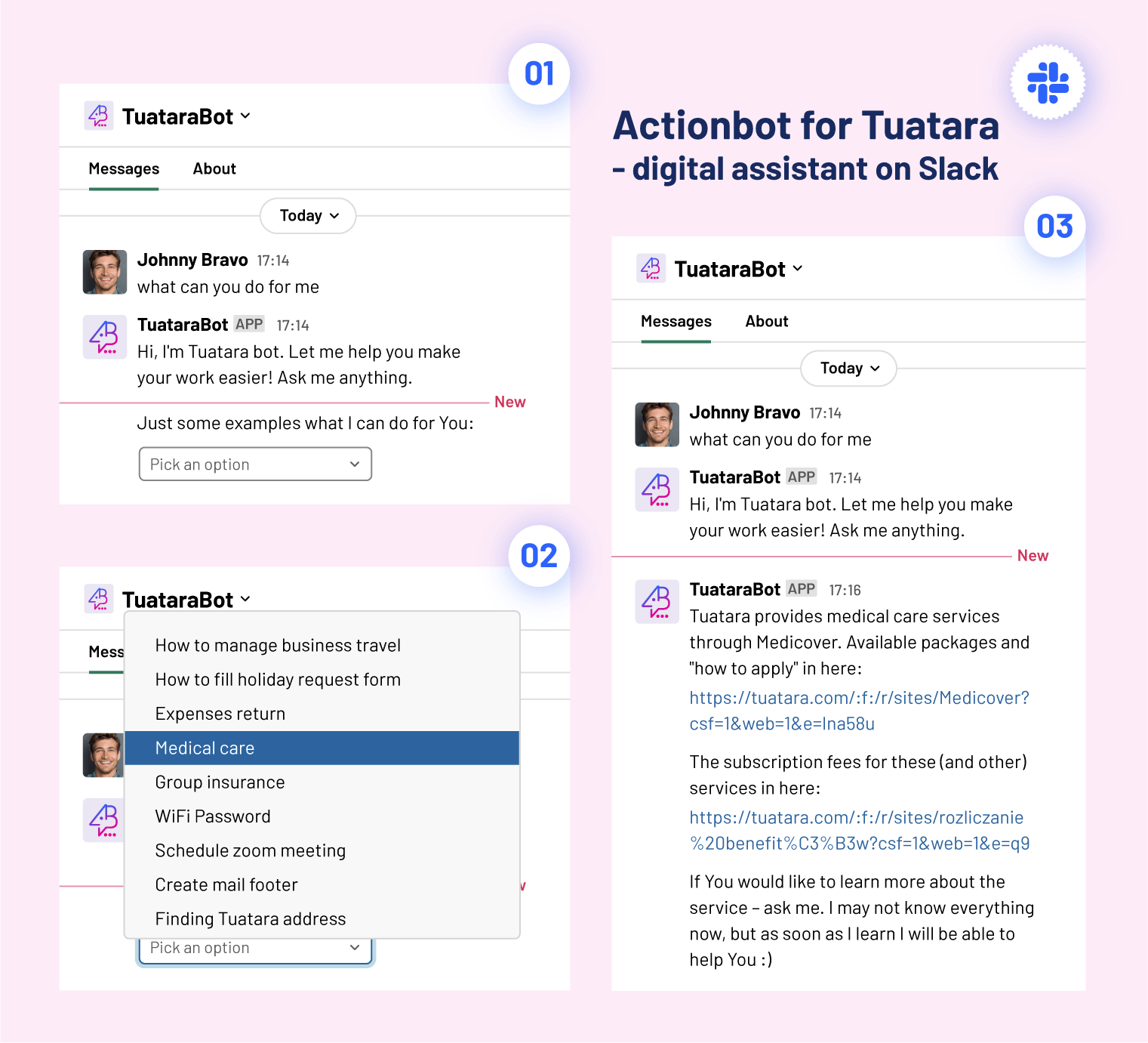 Chatbot case studies – chatbots for internal purposes - Actionbot